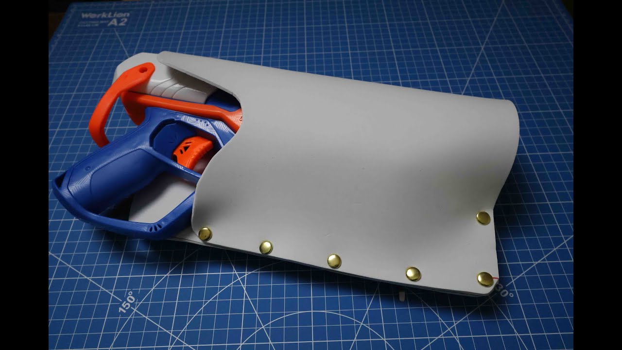 Making a Nerf Holster Pattern from EVA Foam - YouTube