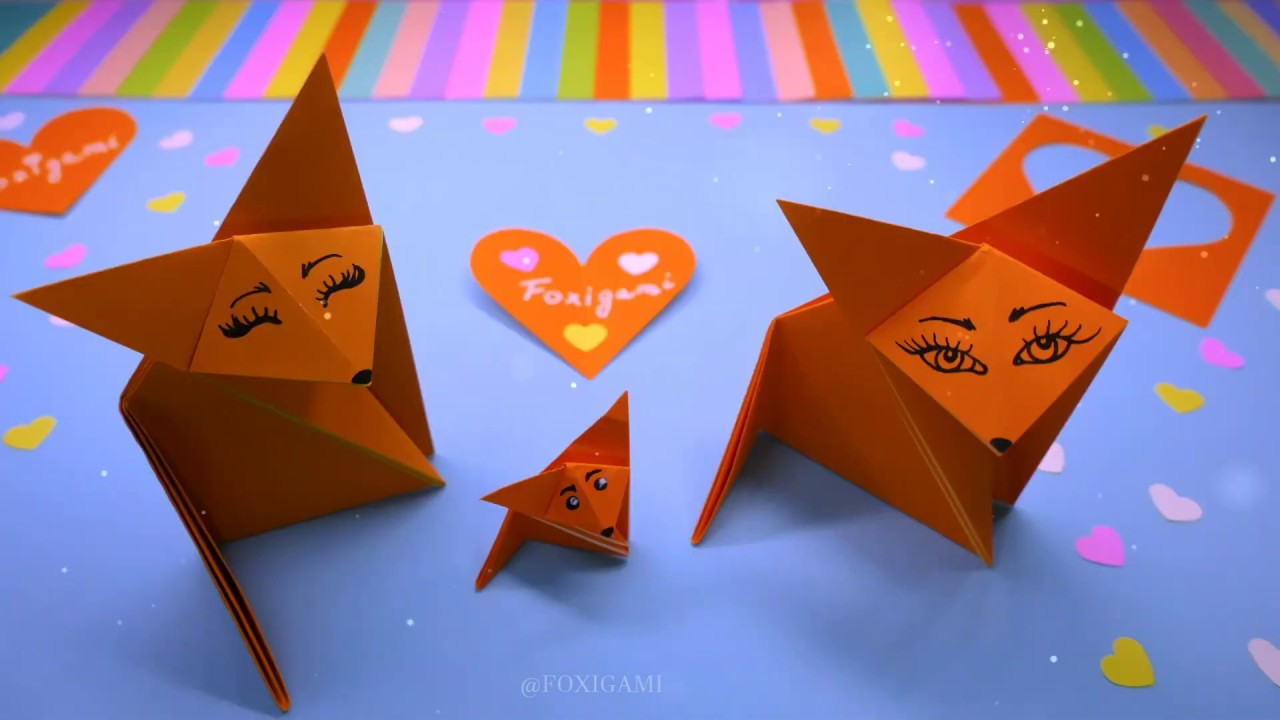 🦊 Origami Fox 🦊 How to make an easy Origami Fox Tutorial (in 3 minutes ...
