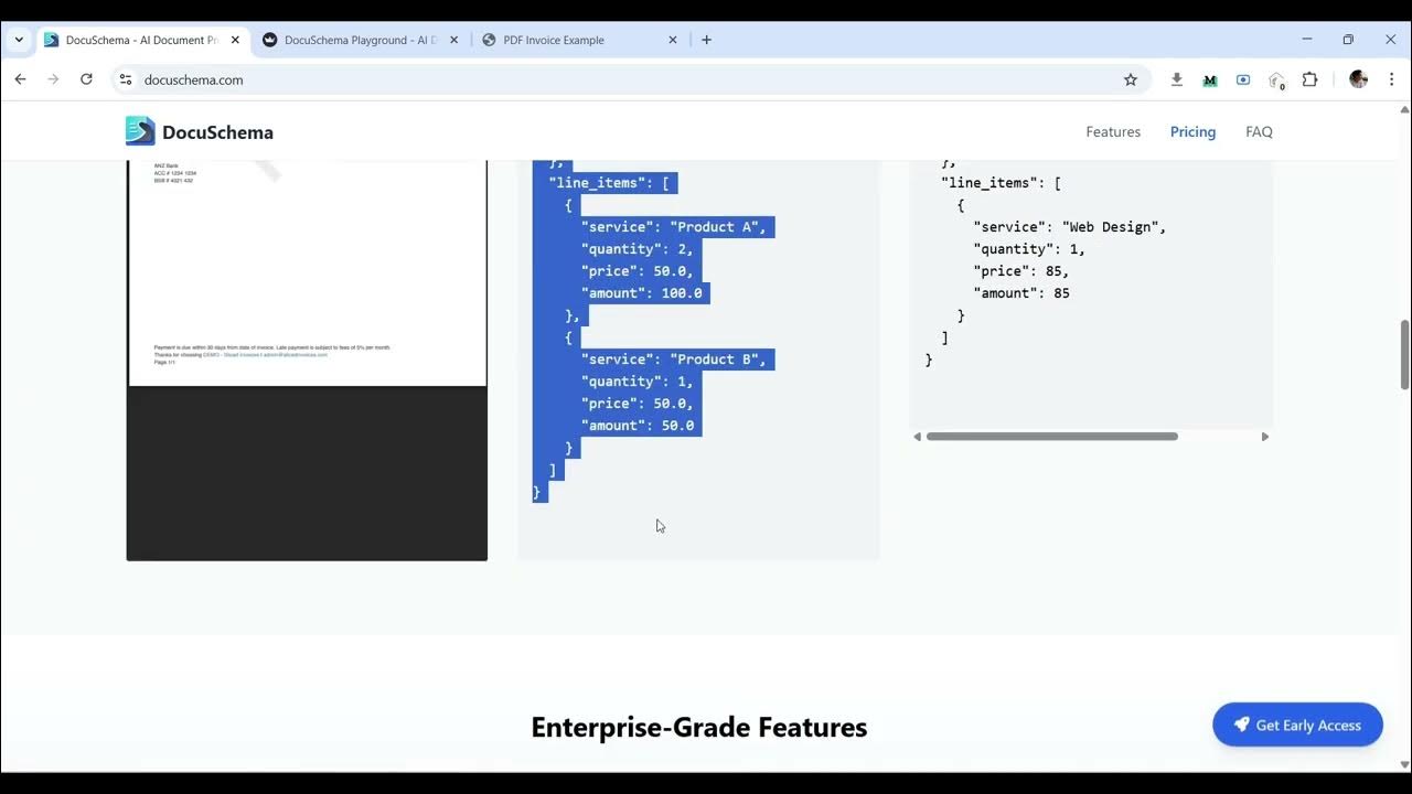 DocuSchema.com - Demo #DocumentToJSON #AIDocumentProcessing #PDFToJSON #JSONSchema #NoCode - YouTube
