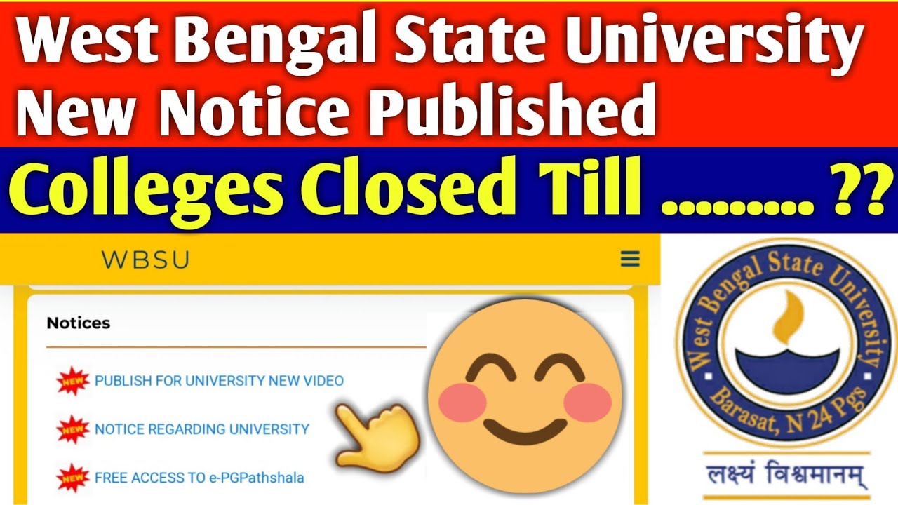 WEST BENGAL STATE UNIVERSITY NEW NOTICE PUBLISHED🔥| west bengal state ...