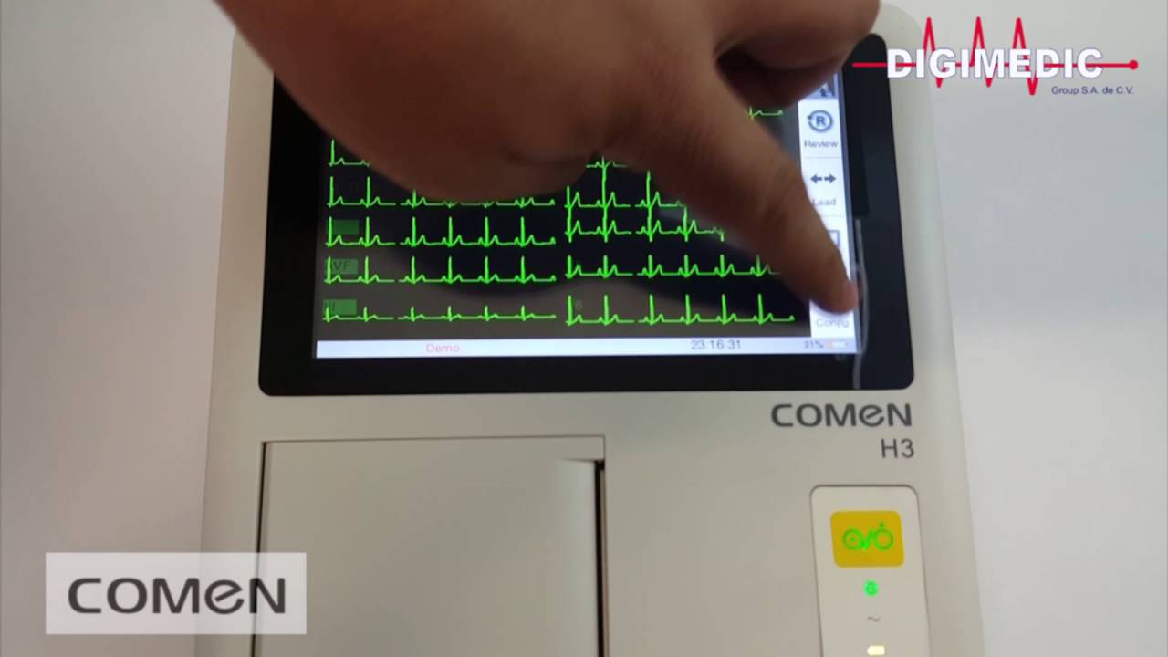 Electrocardiógrafo COMEN H3 - YouTube