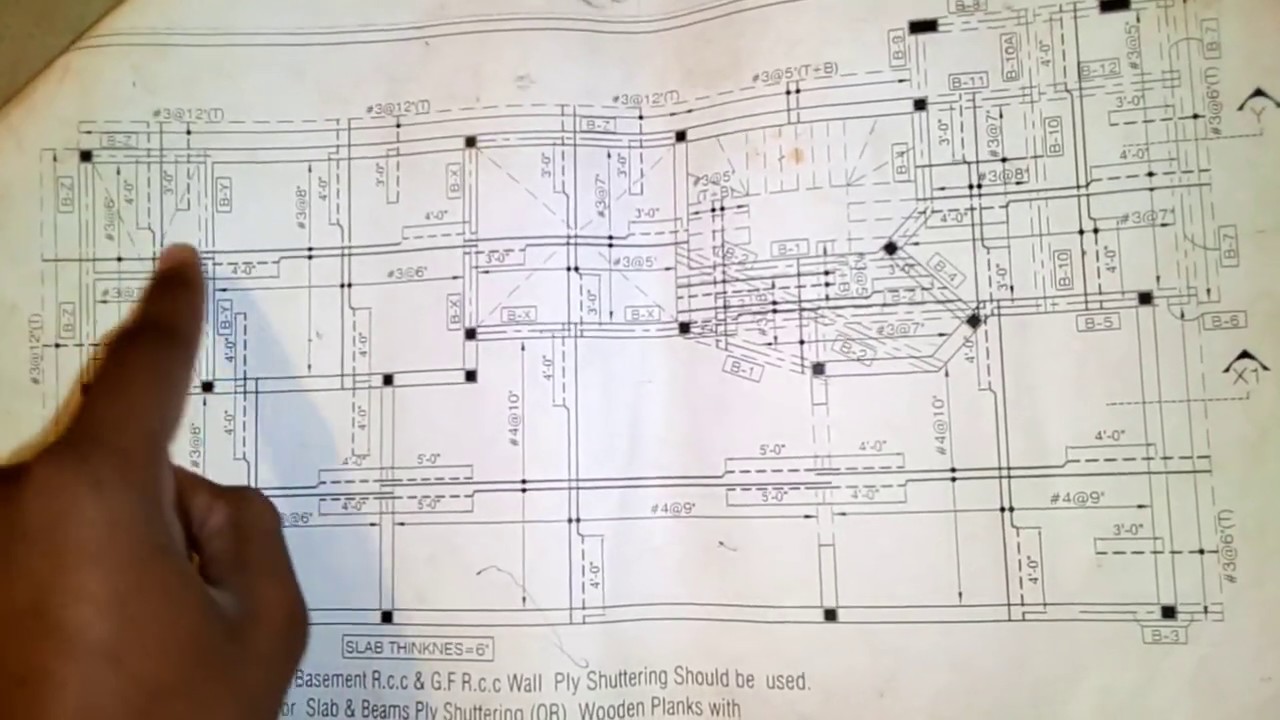 How To Read RCC Slab Drawing Vedeo |URDU/HINDI - YouTube