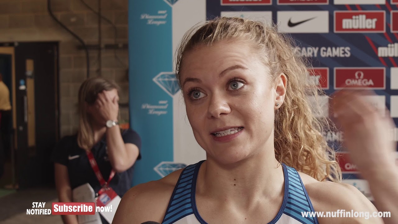 BETH DOBBIN AFTER RUNNING A PERSONAL BEST AT THE THE ANNIVERSARY GAMES ...