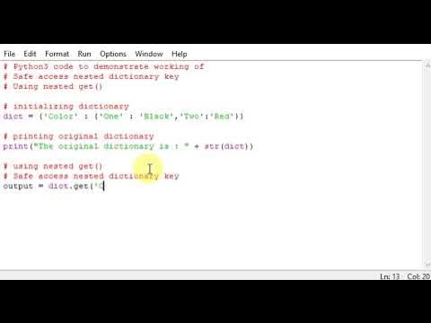 Python Dictionary get() method nested - YouTube