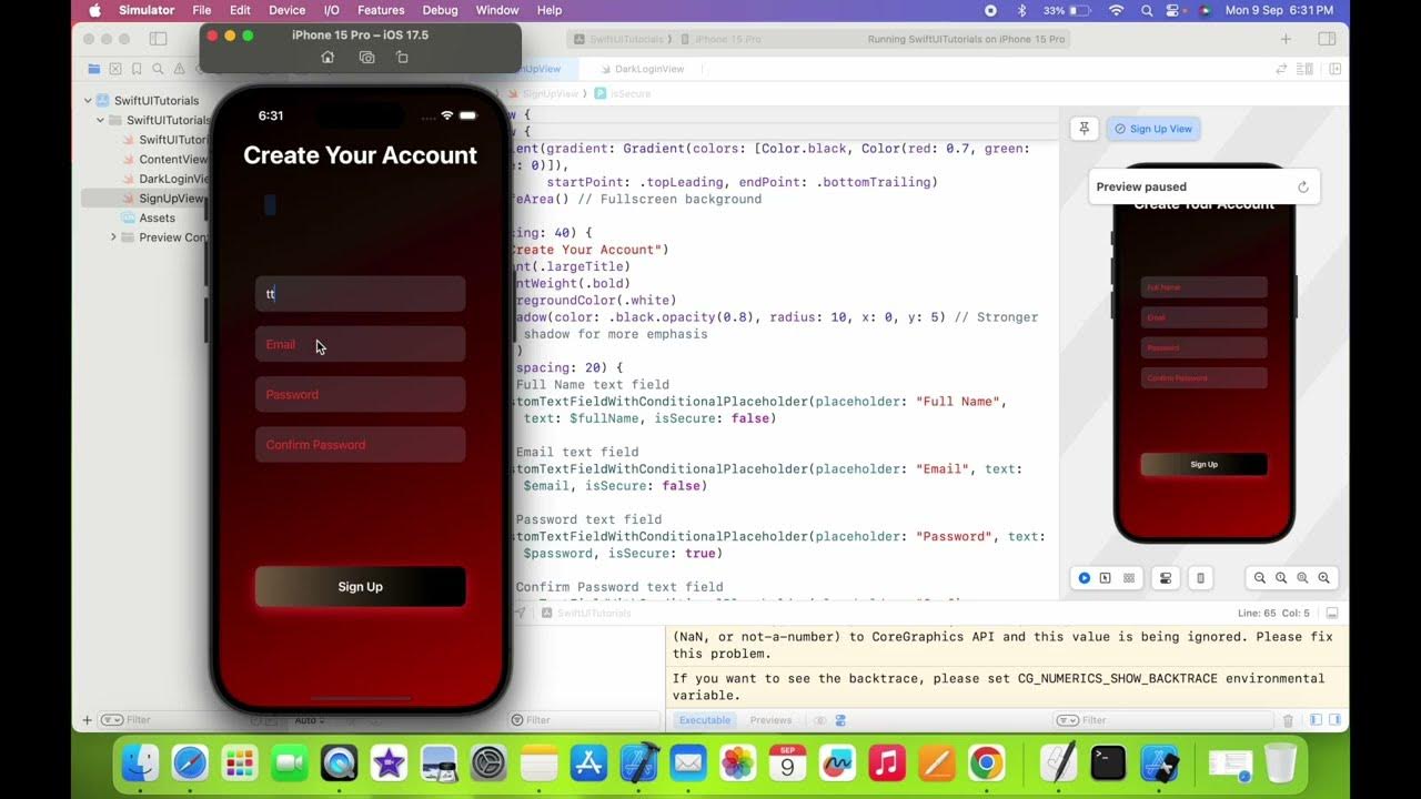 SignUp View in SwiftUI - YouTube