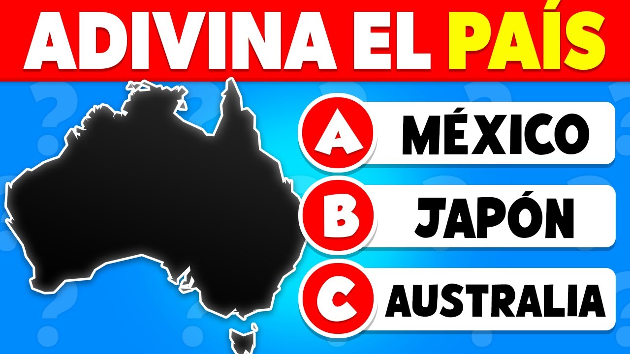 🚩 Adivina el PAÍS por su FORMA 🌎 | ¿Puedes Adivinar 40 Países? - YouTube