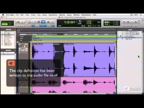 Pro Tools 10 112: Advanced Editing Techniques - 7 Exporting Clip ...