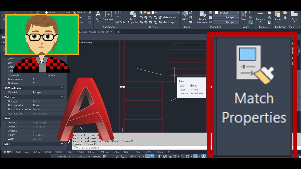 Igualar Propiedades De Linea A Otra En AutoCAD Match Properties YouTube Igualar Propiedades De Linea A Otra En AutoCAD Match Properties YouTube