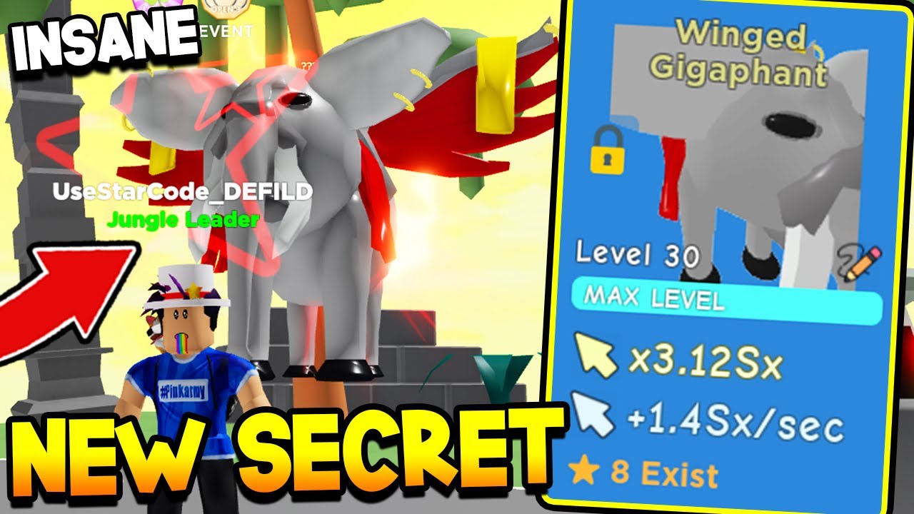 I Hatched All New SECRET Winged Gigaphant Pets In Clicker Simulator ...