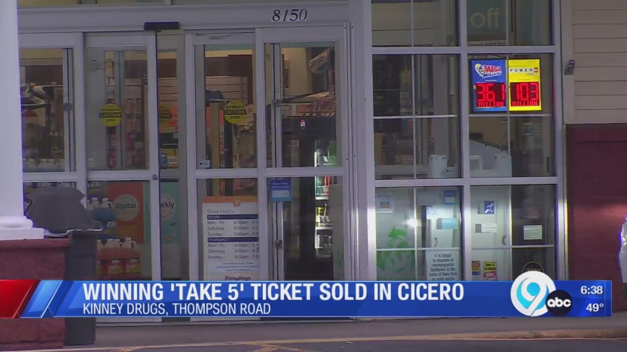 Winning "TAKE 5" ticket sold in Cicero - YouTube