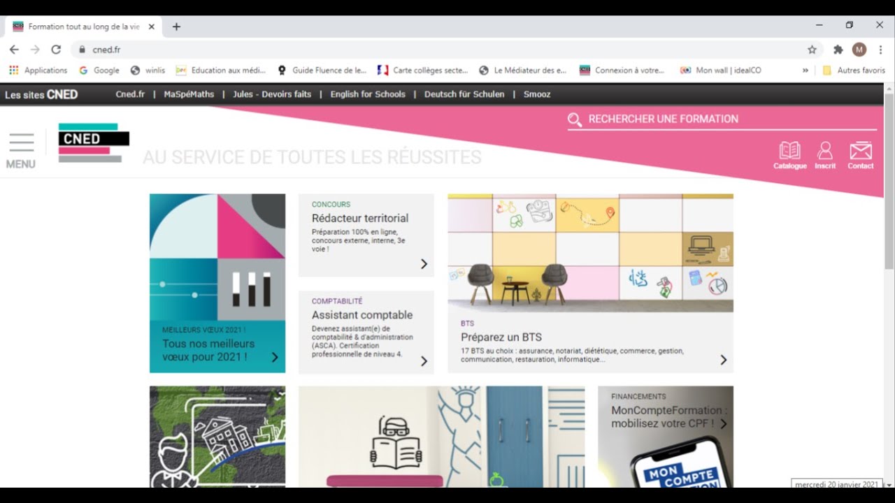 Se connecter sur votre espace inscrit sur le site internet du CNED ...