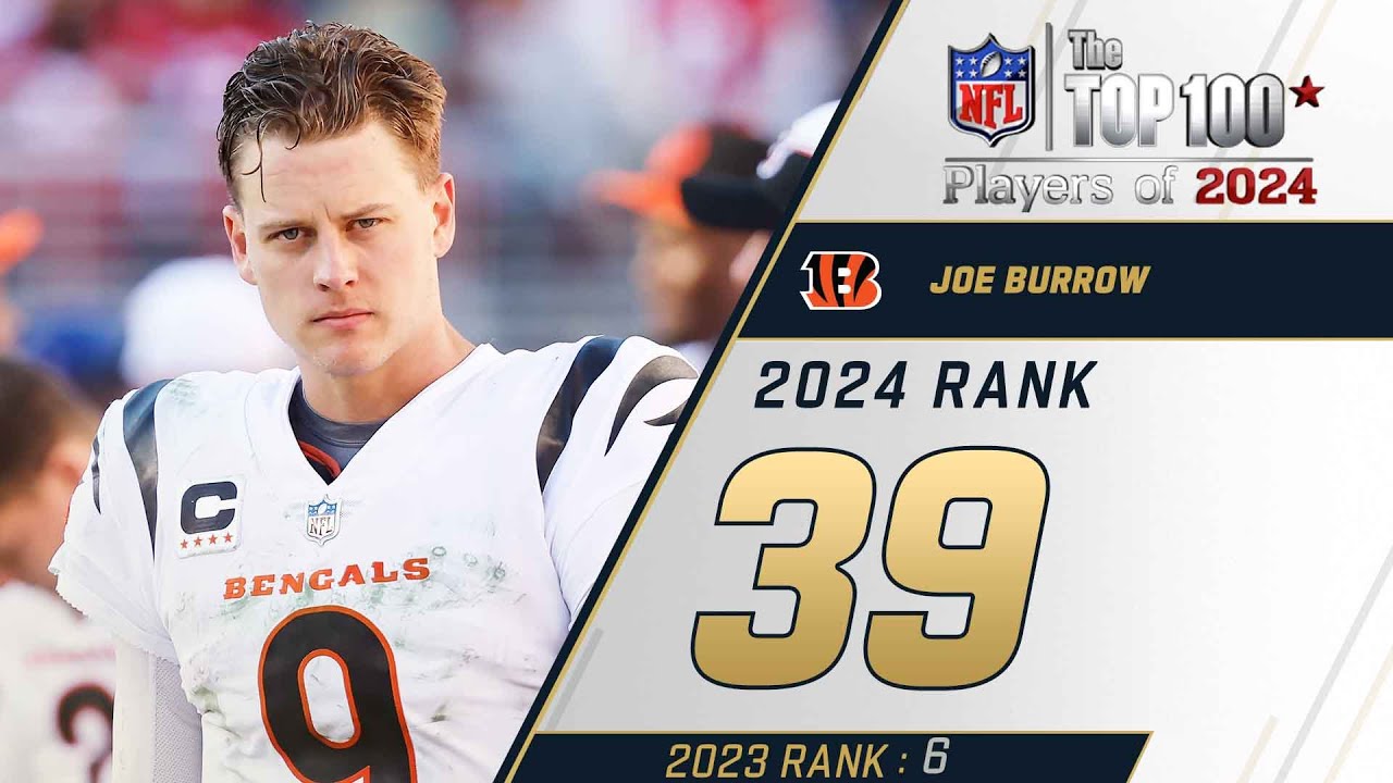 39: Joe Burrow (QB, Bengals) | Top 100 Players of 2024 - YouTube