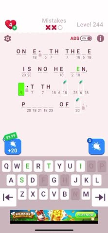 Ultimate cryptogram level 244 guide #cryptogram - YouTube