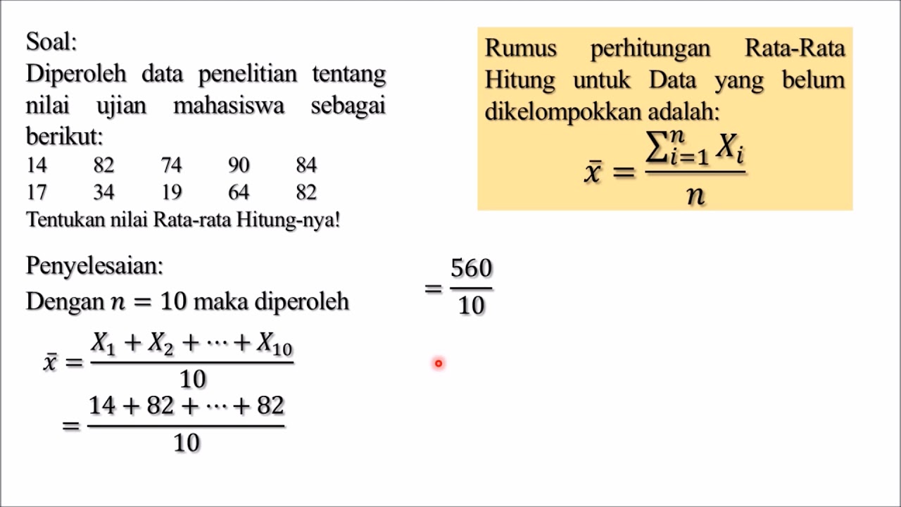 Cara Mudah Menghitung RATA-RATA HITUNG! Pahami lagi! Lalu percepat ...