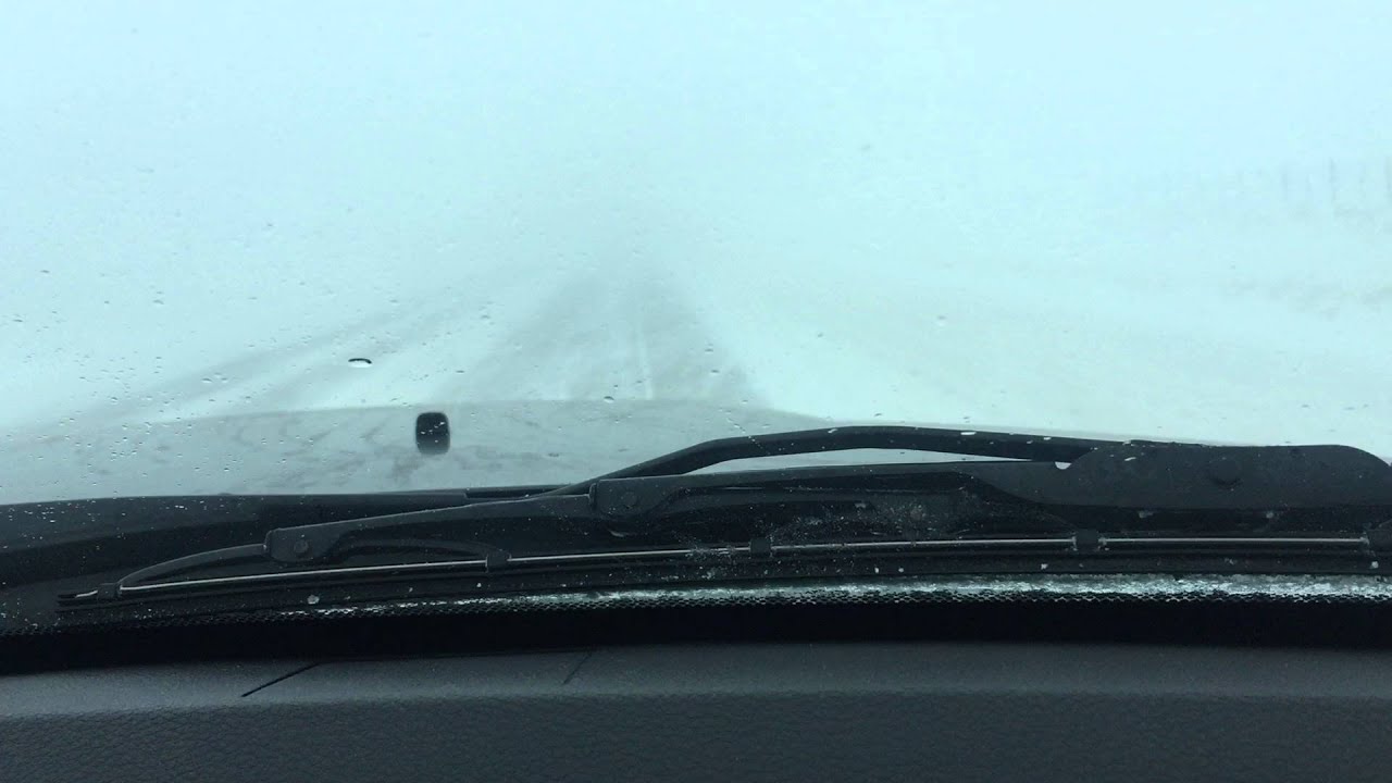 Driving in a White Out - YouTube