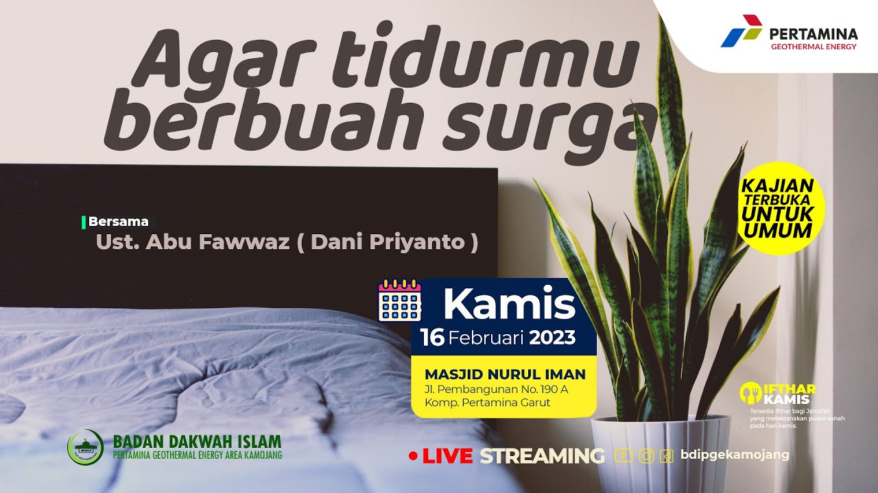 Agar tidurmu berbuah surga - Ust. Abu Fawwaz (Deni Priyanto) - YouTube