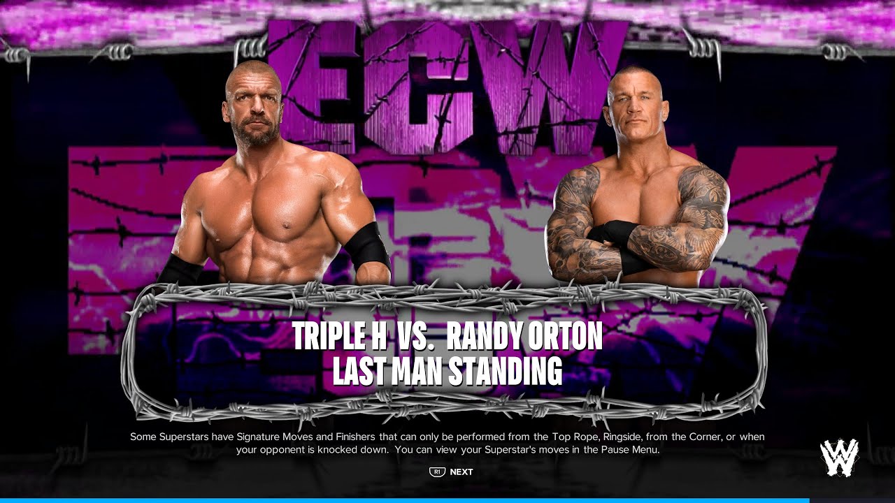 WWE 2K24 - ONE ON ONE LAST MAN STANDING | TRIPLE H VS RANDY ORTON ...