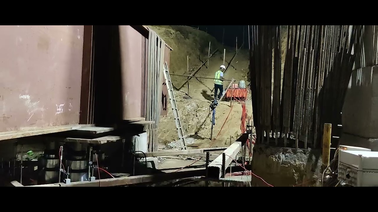 Bi-directional Initial Pile Load Test - YouTube