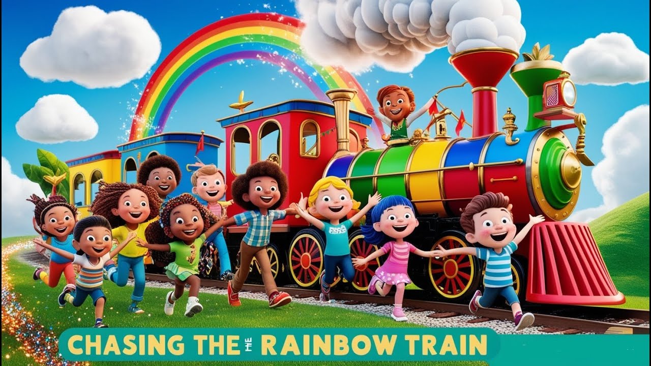"Chasing the Rainbow Train" is a lively, colorful kids' song that ...