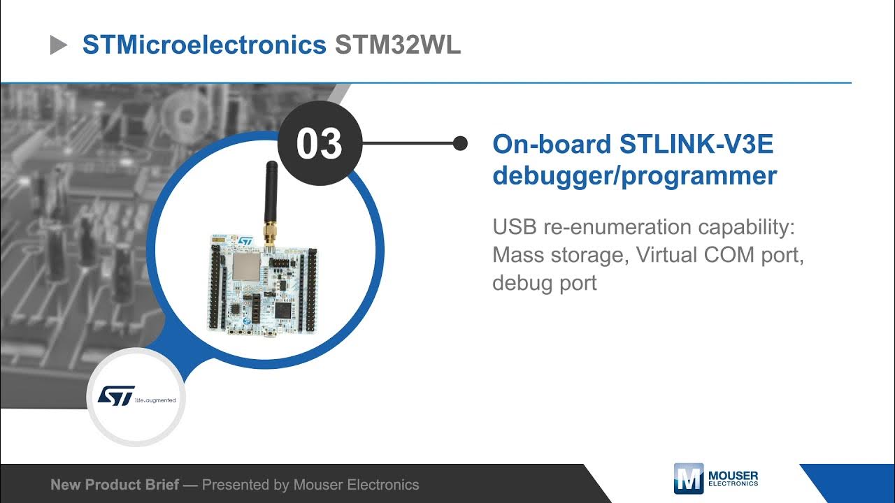 STMicroelectronics STM32WL Nucleo-64 Board (NUCLEO-WL55JC) — New Product Brief | Mouser ...