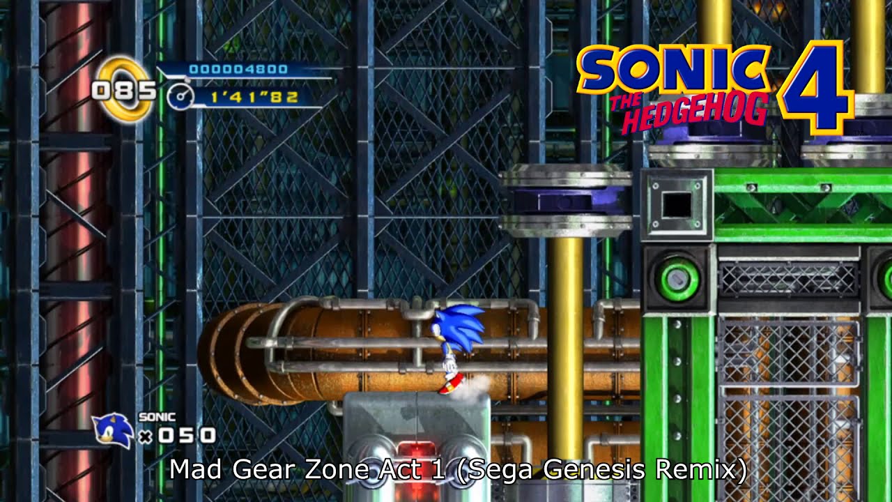 Sonic 4 Episode 1 - Mad Gear Zone Act 1 (Sega Genesis Remix) - YouTube