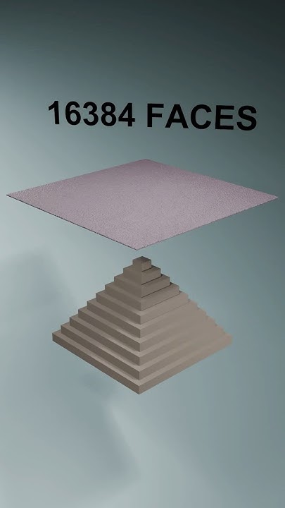 Pyramid Vs Cloth From 1 To 16384 #blender #3d #3dart #3danimation # ...