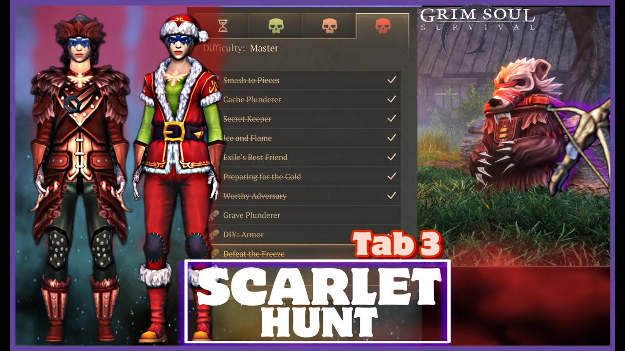 SCARLET HUNT FINAL TAB-GRIM SOUL SURVIVAL #grimsoul #brickworkgames # ...