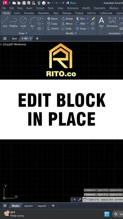 EDIT BLOCK IN PLACE - AUTOCAD COMMAND - YouTube