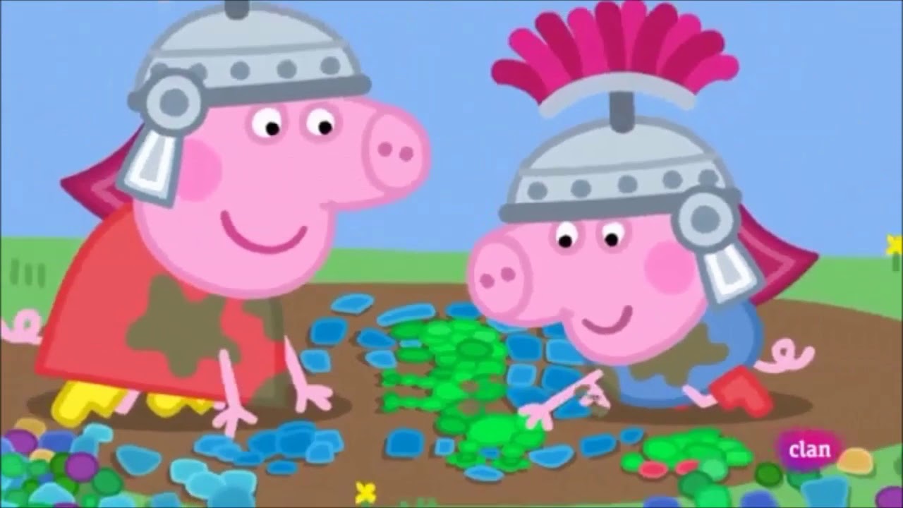 Peppa Pig Pebbles Brown Roman Day - YouTube