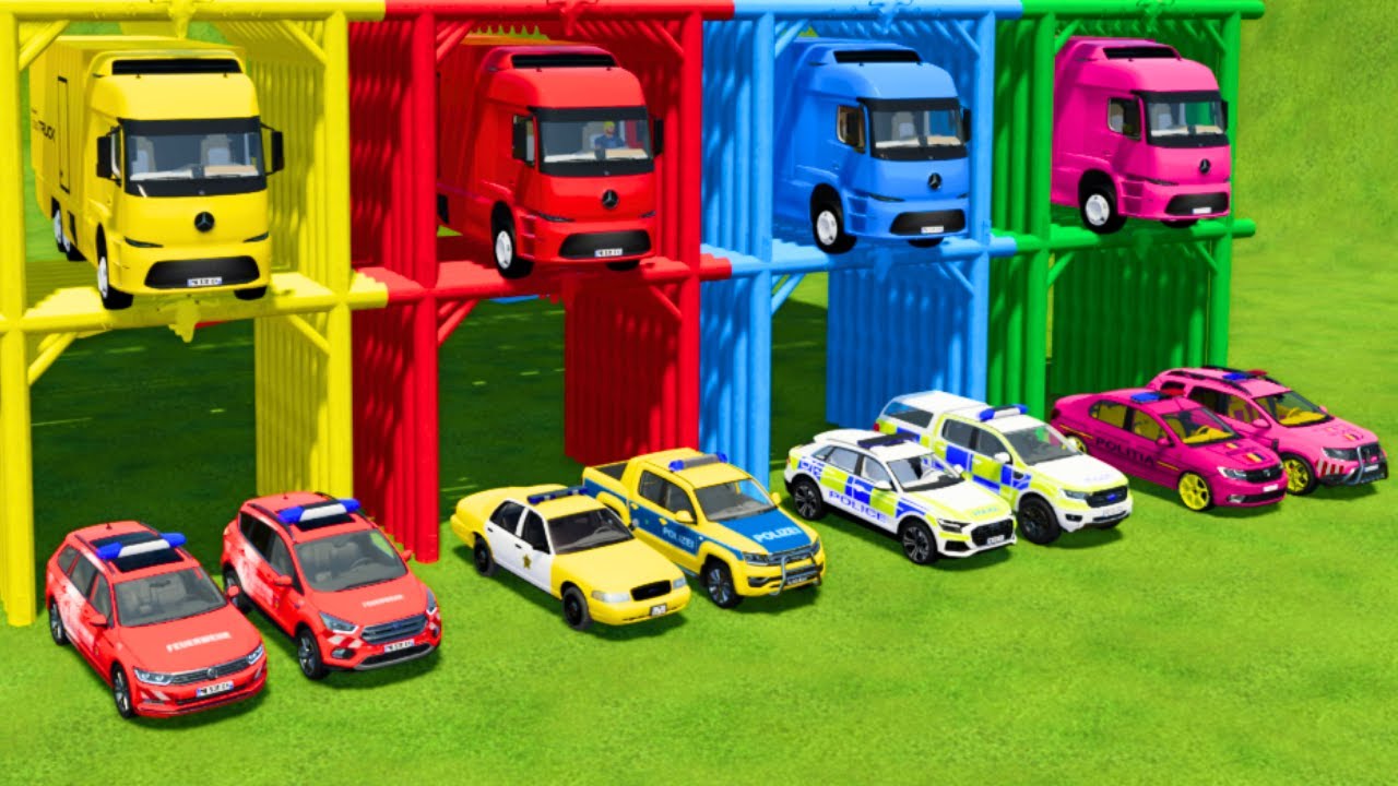 TRANSPORTING ALL POLICE CARS and AMBULANCE EMERGENCY VEHICLES WITH ...