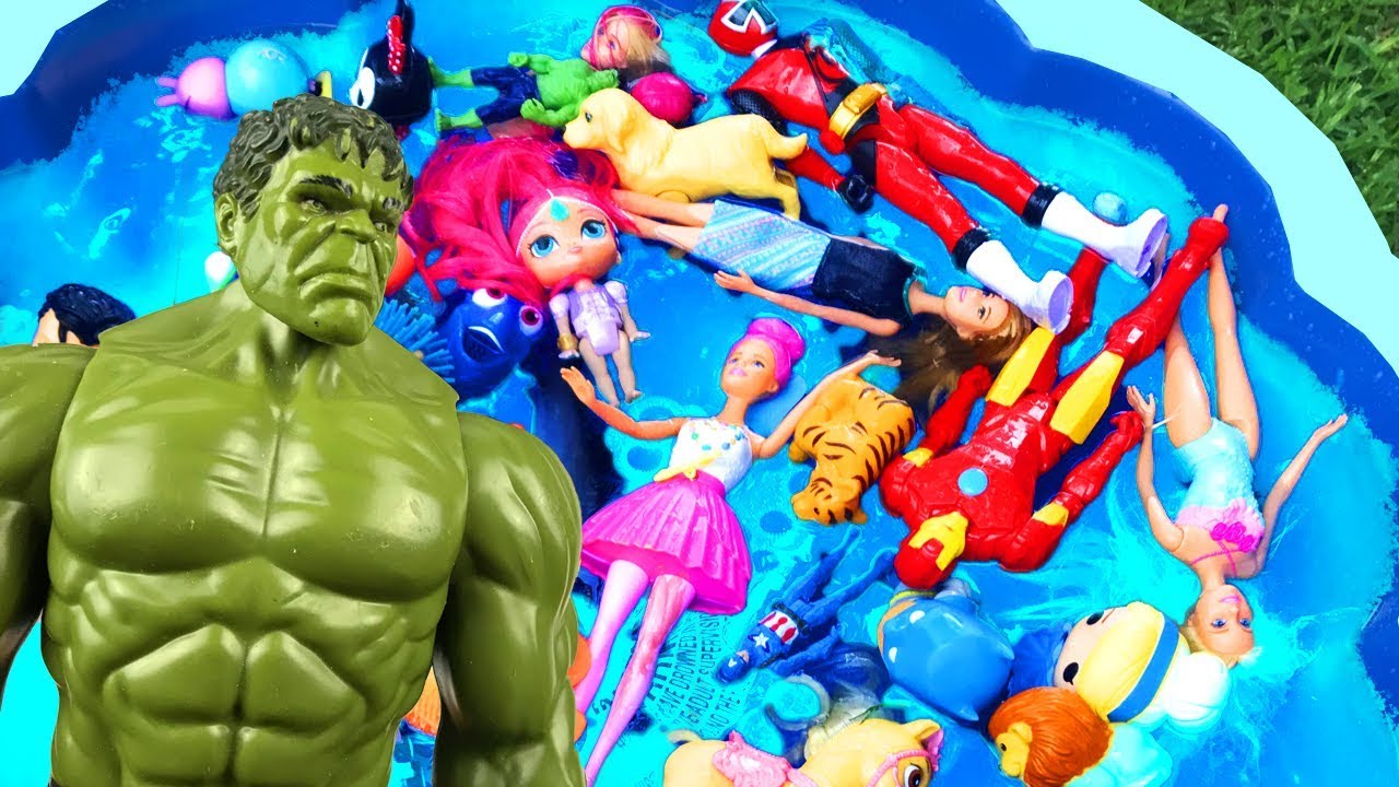 Learn Colors with Hulk Toys For Kids - Pool For Children and Kids ...