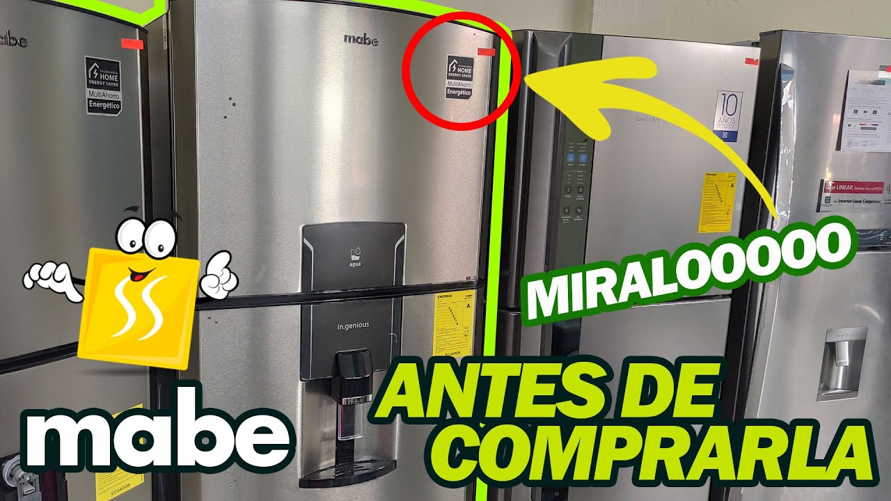 REVIEW REFRIGERADORA MABE 400 LT INOX EXTREME NO FROST CON DISPENSADOR ...