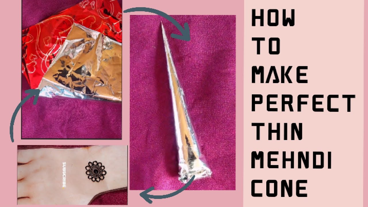 How to make thin mehndi cone at home | No polythene paper | no henna ...