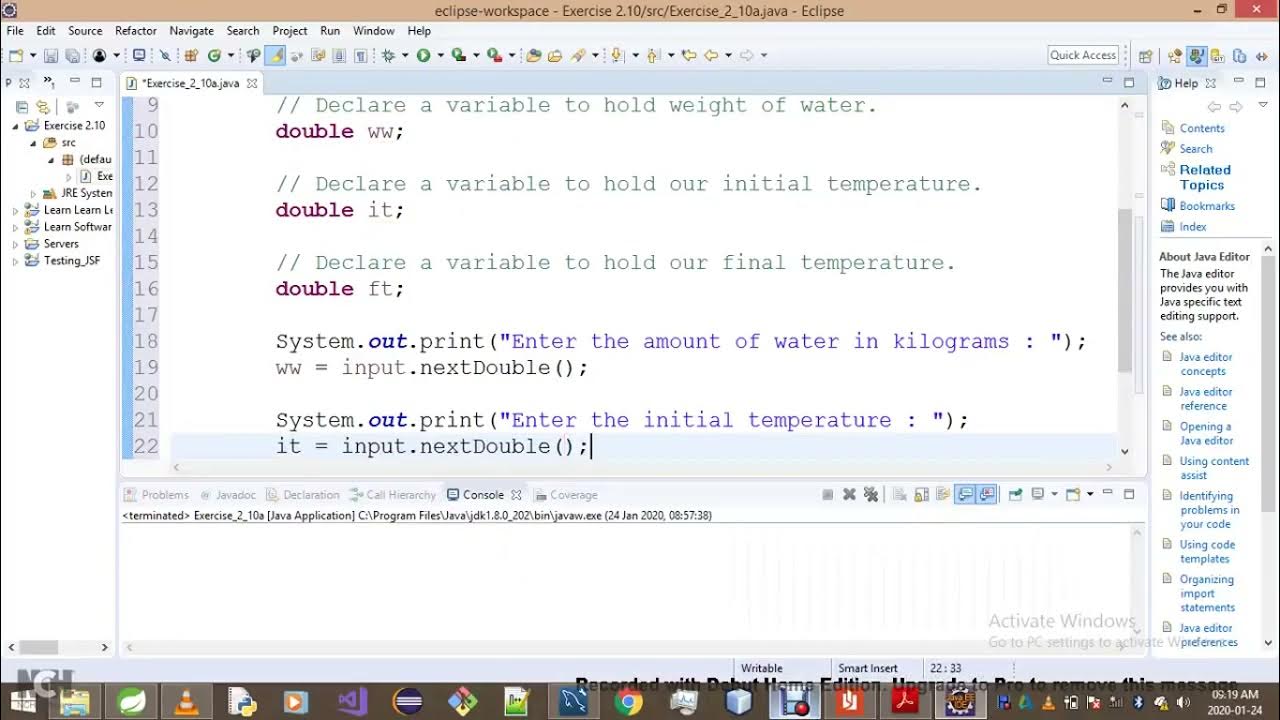 Introduction To Java Programming - Exercise 2 10a - YouTube