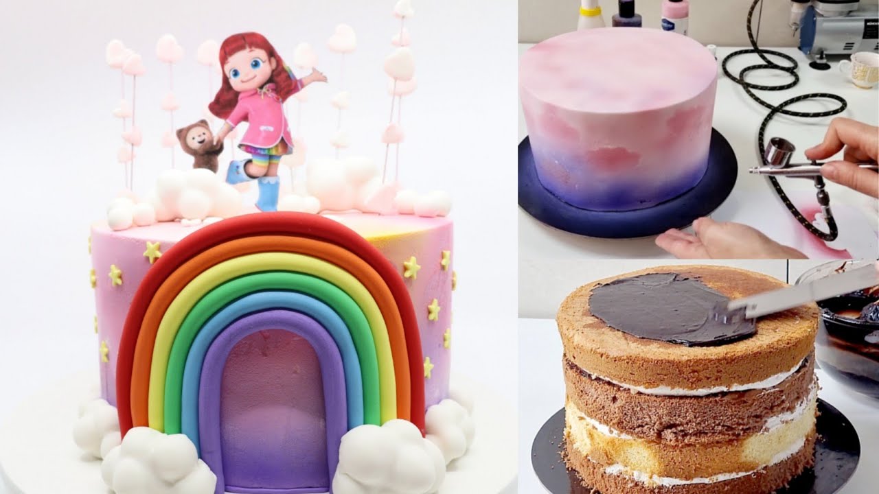 Rainbow Ruby Cake | كيكة رينبو روبي للاطفال خطوة بخطوة - YouTube