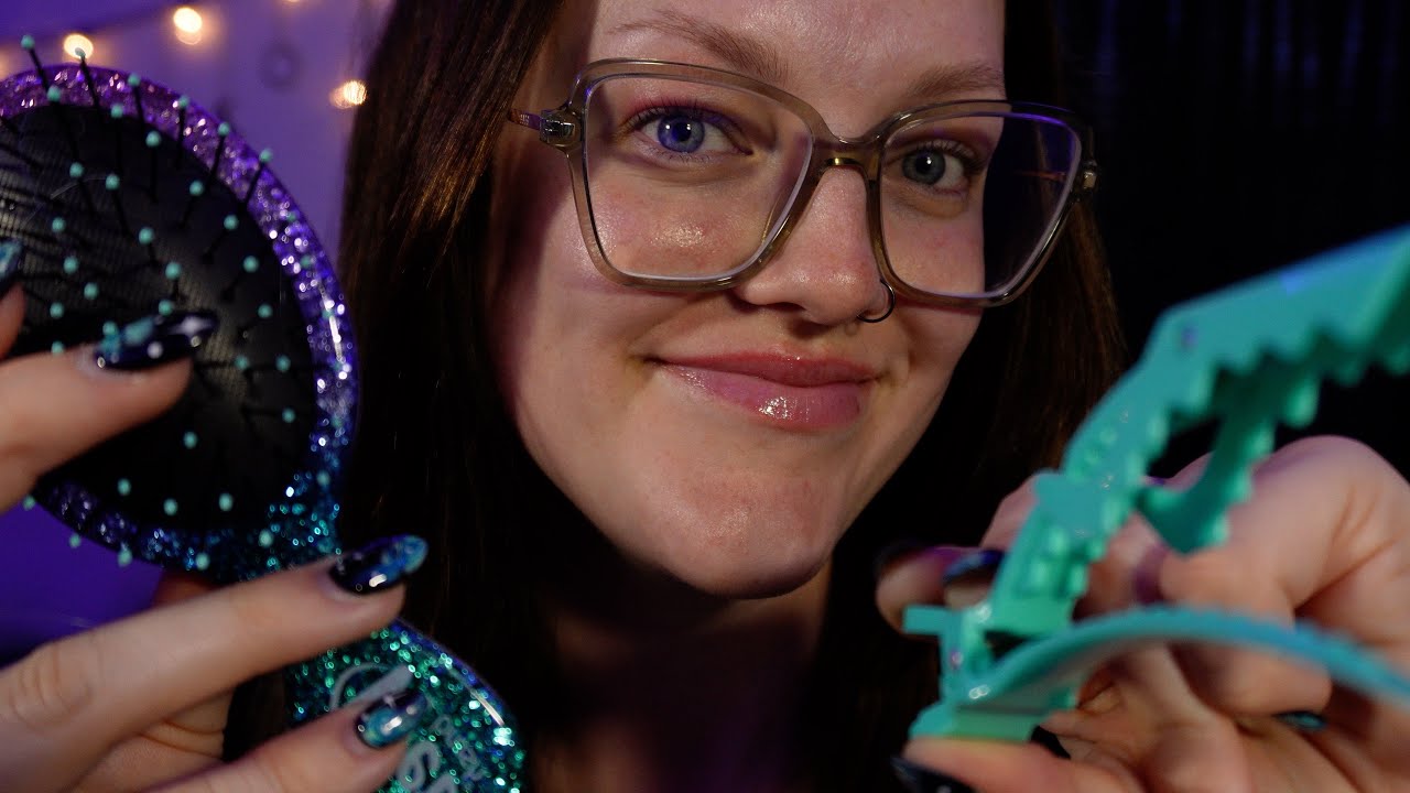 ASMR Satisfying Color-Coordinated Hair Play 🍬 - YouTube