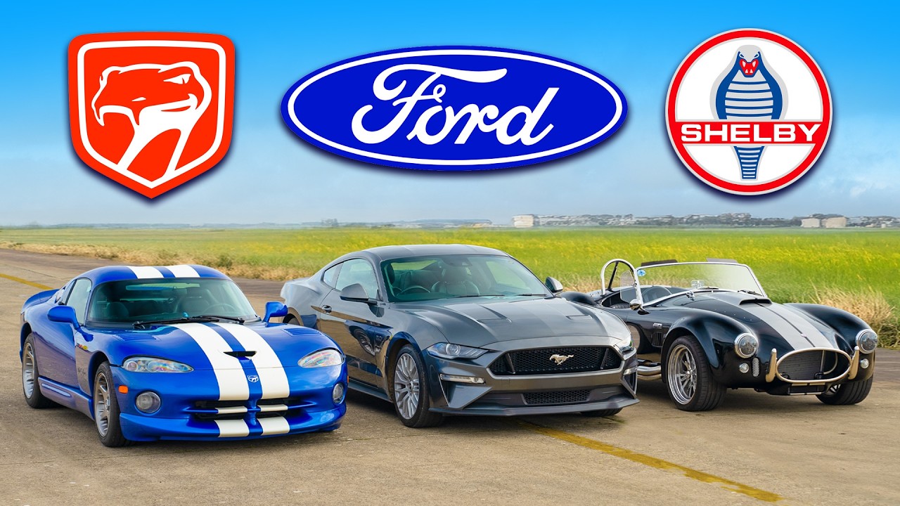 Dodge Viper v Mustang GT v Shelby Cobra: WYŚCIG - YouTube