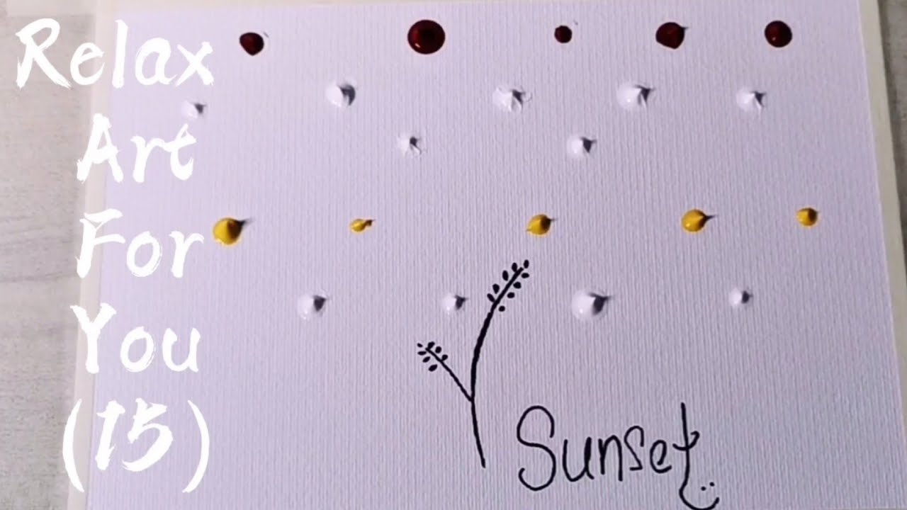 Relax challenge #15: Arcylic painting - Easy Relax Art - Sunset - YouTube