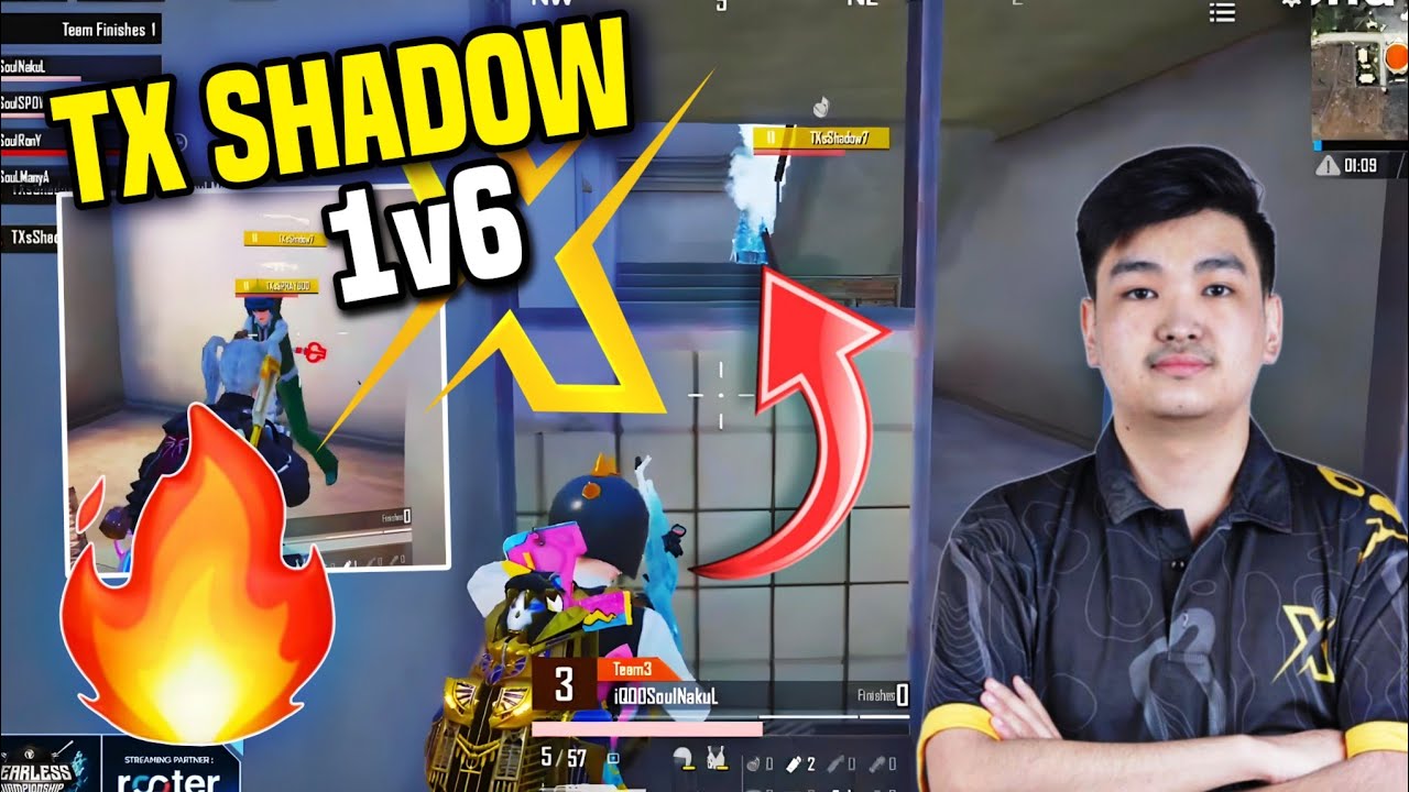 TX SHADOW 1v6 GODL-IQOOSOUL 😳🔥ft @PiuuPiuu0868 - YouTube