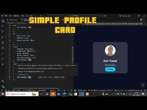 SIMPLE PROFILE CARD - YouTube