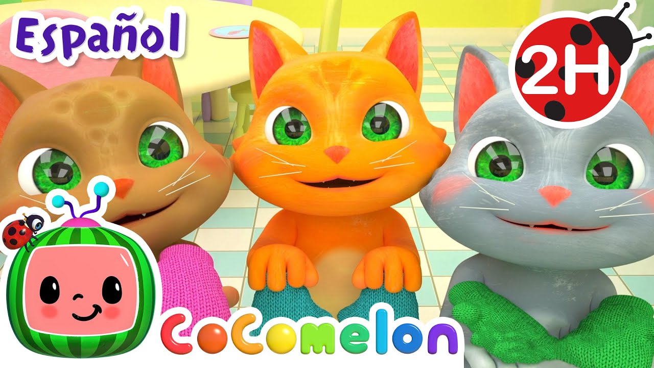Los tres gatitos🐈 | CoComelon y los animales 🍉| Dibujos para niños ...