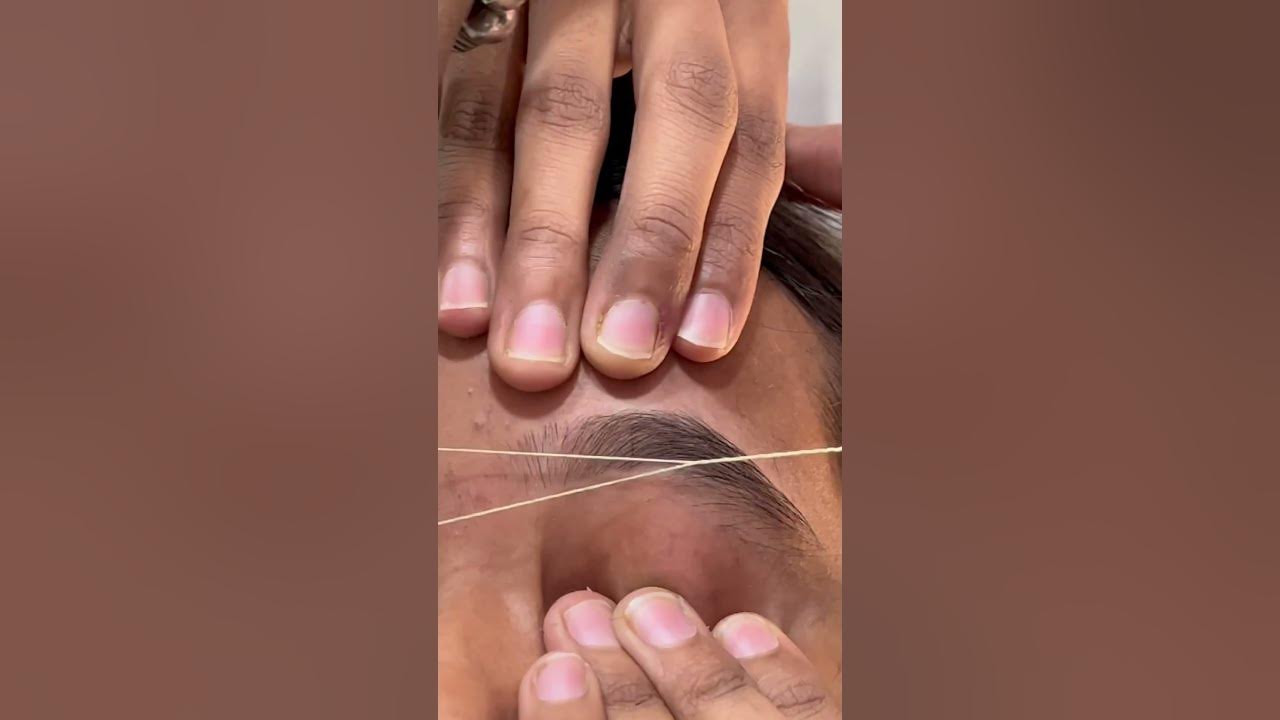 Eyebrow threading 😻😻 - YouTube