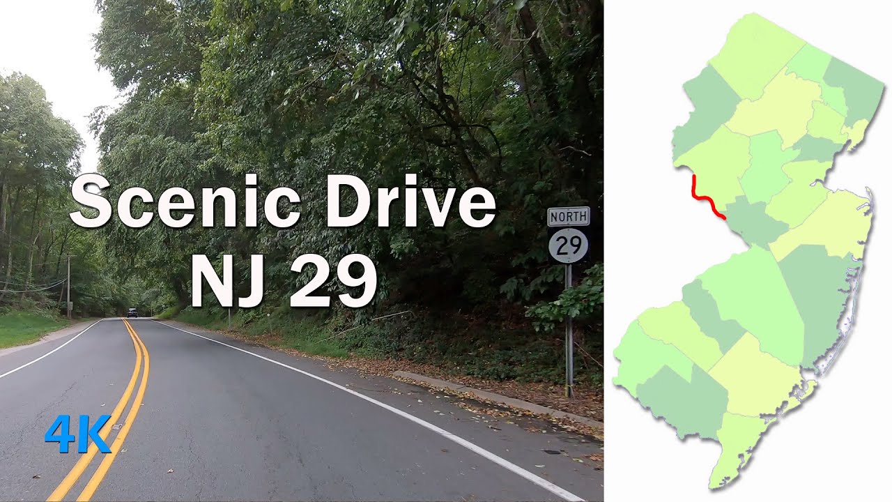 NJ Route 29 Northbound from Washington Crossing State Park to ...