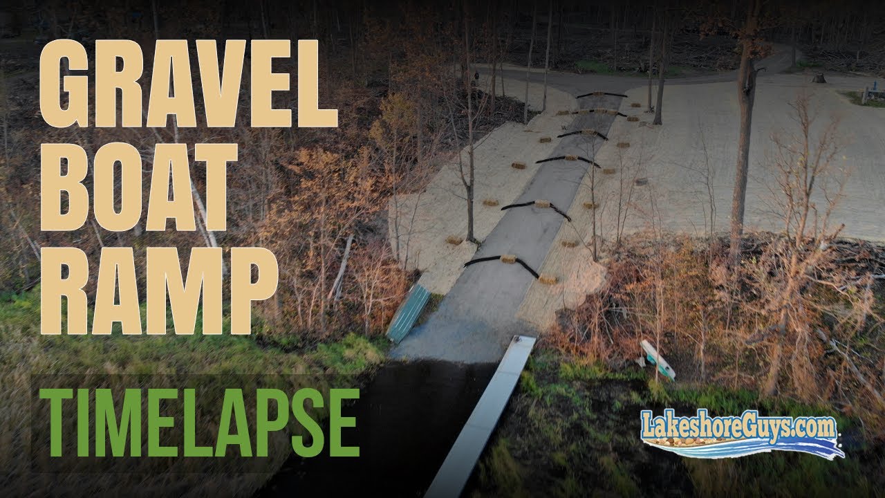 Watch as we build a gravel boat ramp from start to finish - YouTube