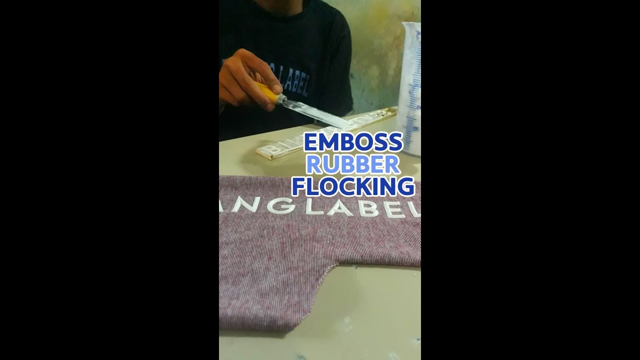 Proses produksi Emboss Rubber (Flocking Rubber) - YouTube