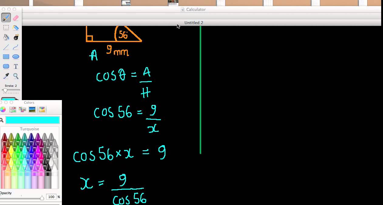Year 9 Trigonometry - The Cosine Ratio - YouTube