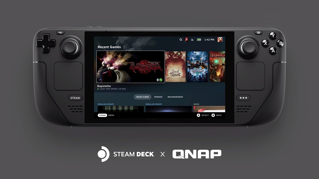 QNAP NAS jako pamięć masowa dla przenośnej konsoli SteamDeck - YouTube