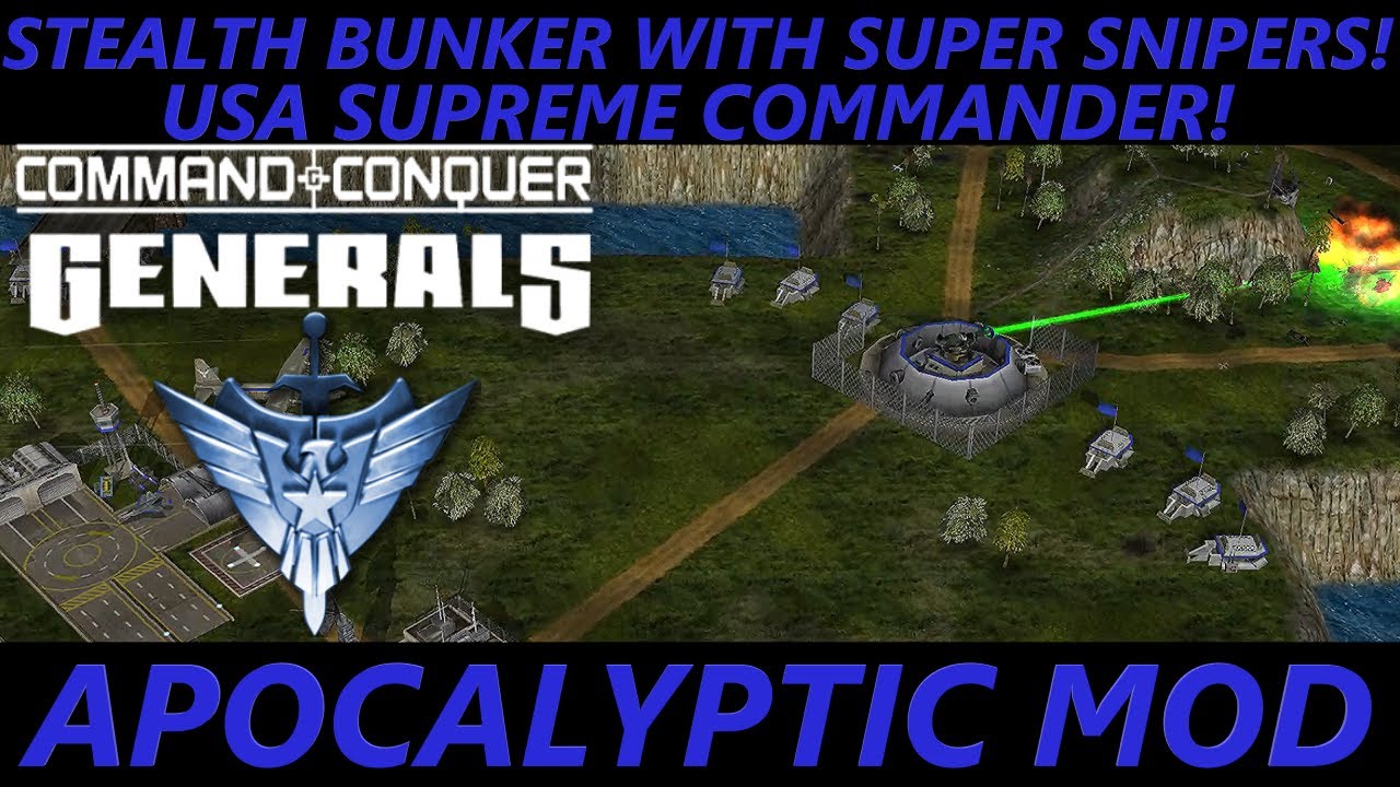 STEALTH BUNKER WITH SUPER SNIPERS! Command and Conquer Generals Zero ...