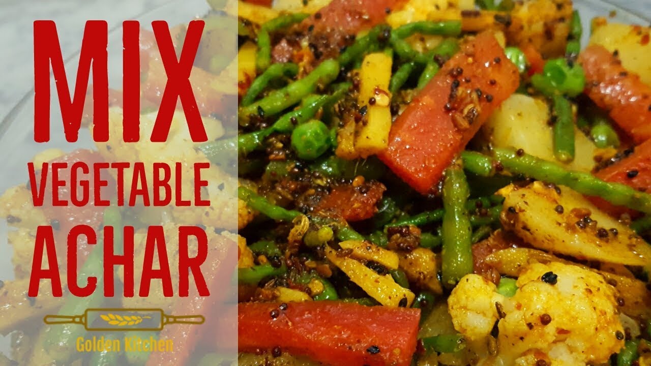 Mix Vegetable Achar | Gajar, Muli, Shaljam, Mutter, Gobi, Ka Achar ...