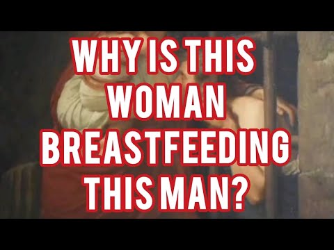 Why is this woman breastfeeding her father?  The story of the Roman Charity painting